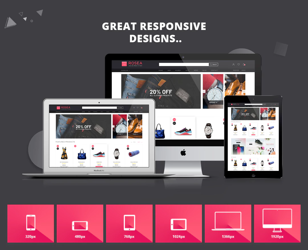 Rosea Responsive Theme + Bundle Plugins by nopStation - nopCommerce