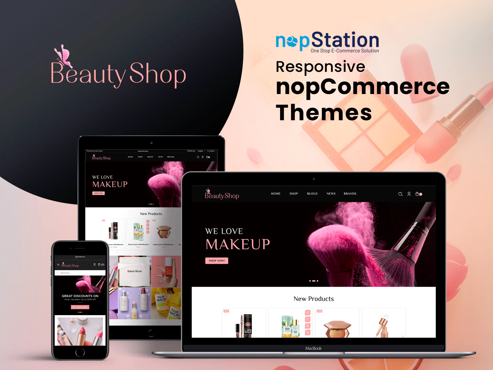 Beauty Shop Responsive Theme+Plugins Bundle by nopStation - nopCommerce