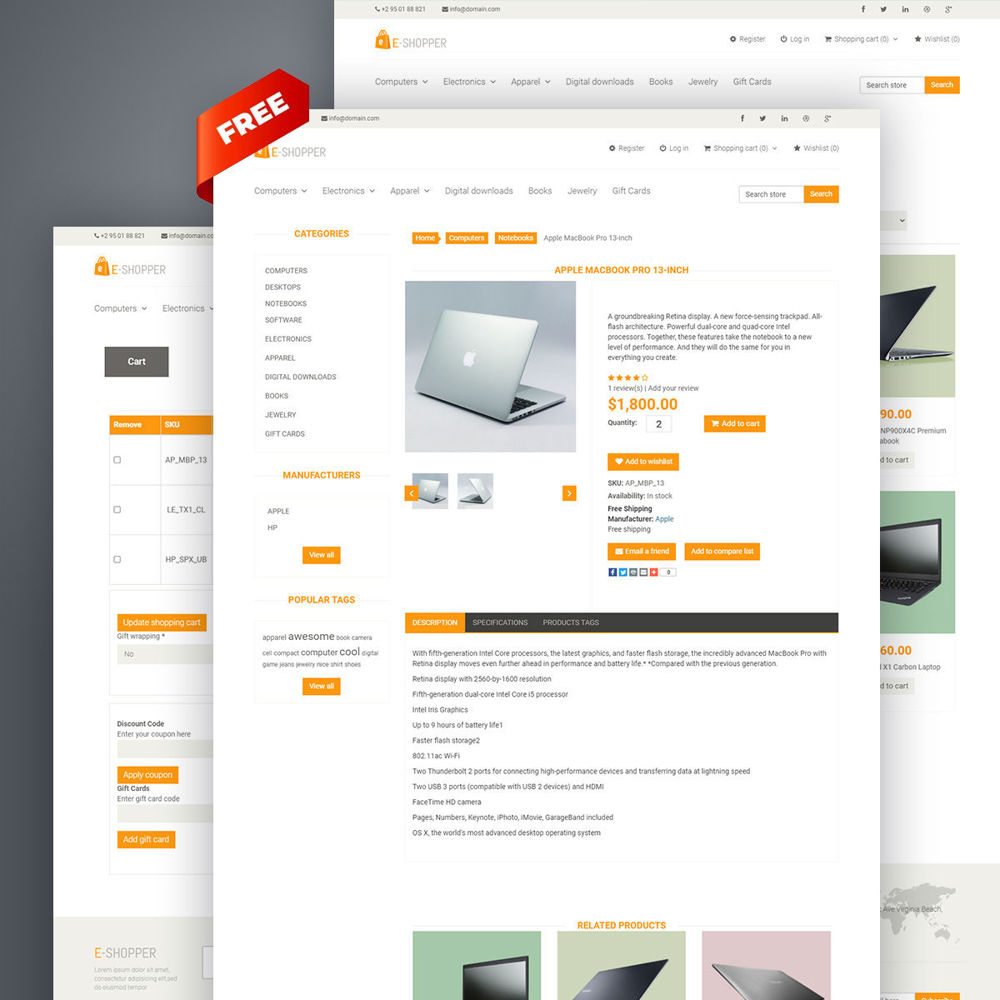 E-Shopper Theme by nopStation - nopCommerce
