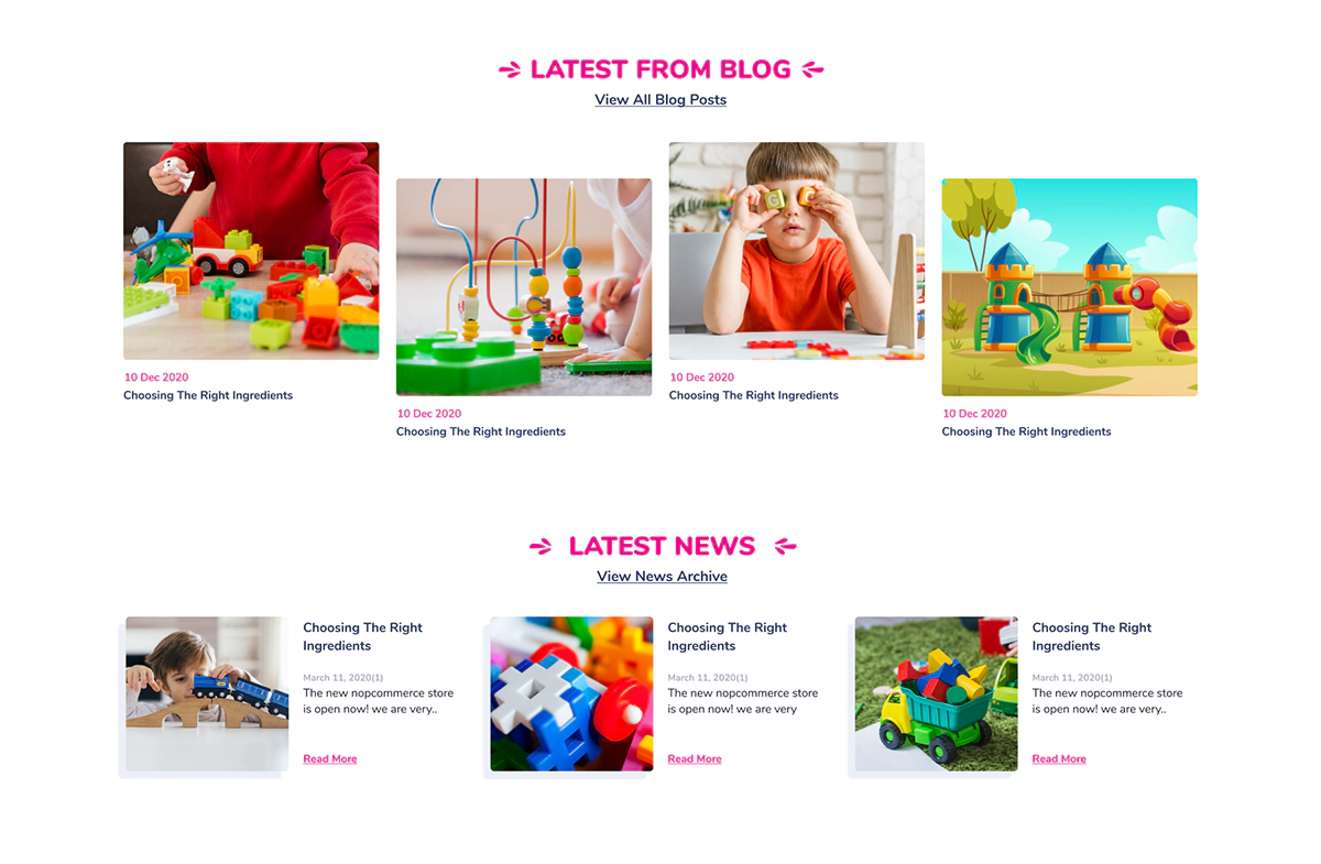 Kids Toys Responsive Theme + Bundle Plugins by nopStation - nopCommerce