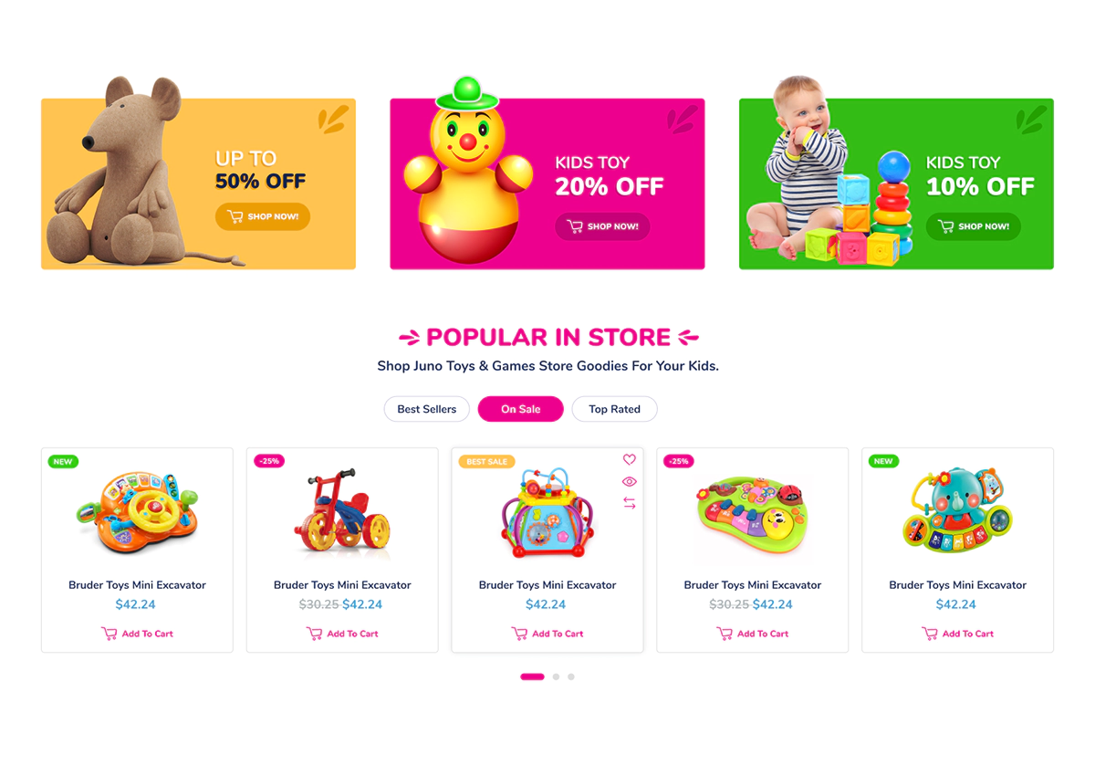 Kids Toys Responsive Theme + Bundle Plugins by nopStation - nopCommerce